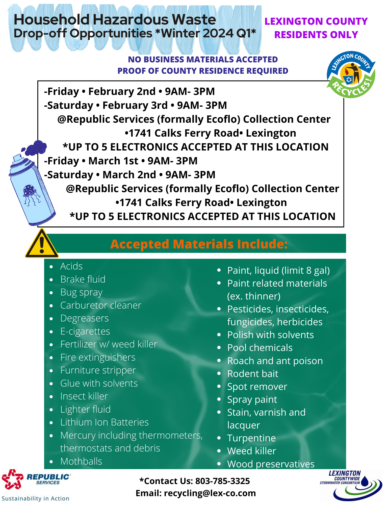 Information on Recycling & Recycling Events | County of Lexington